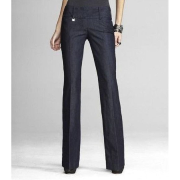Express | Jeans | Express Editor Jeans Size 2l Long Dark Denim Work ...